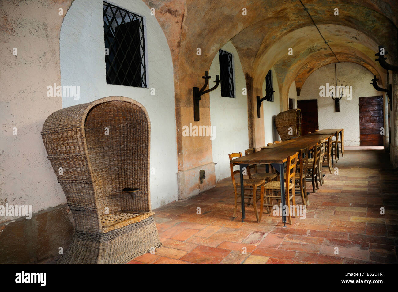 The hunting party/servants hall at the Villa Melzi on Lake Como in ...
