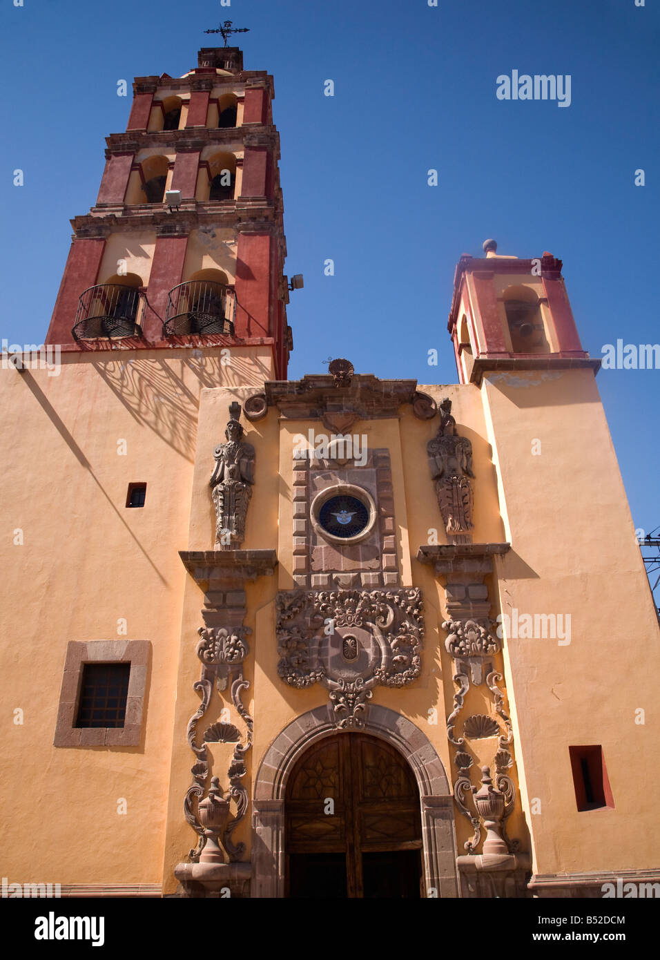 Santo Domingo Church Steeple Bells Facade Front Entrance Queretaro ...