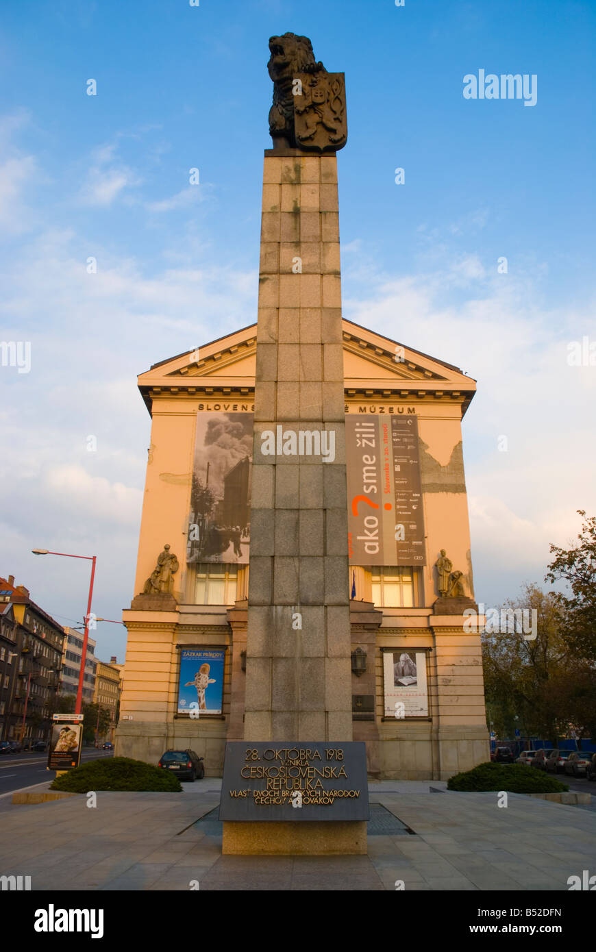 Monument in honour of founding of Czechoslovakia in 1918 in central ...