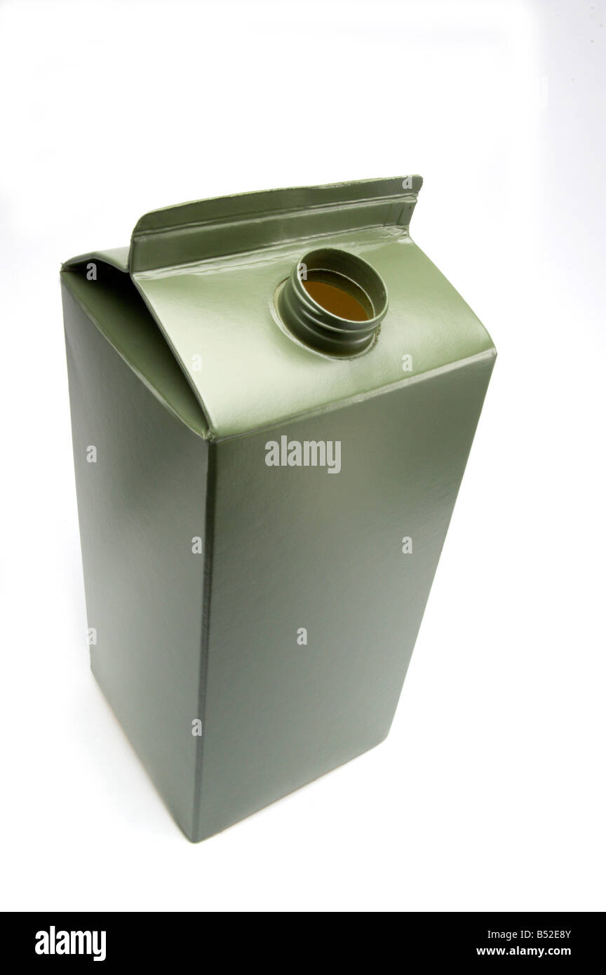 Green milk carton Stock Photo - Alamy