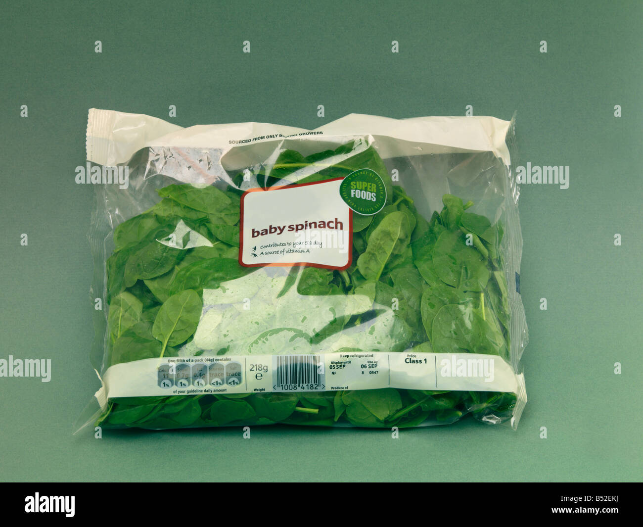 Bag of Spinach Stock Photo - Alamy