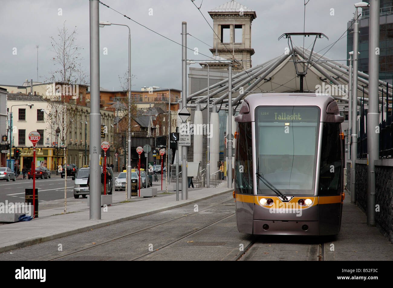 Luas Tram at Connolly railway Station Dublin Ireland Stock Photo - Alamy