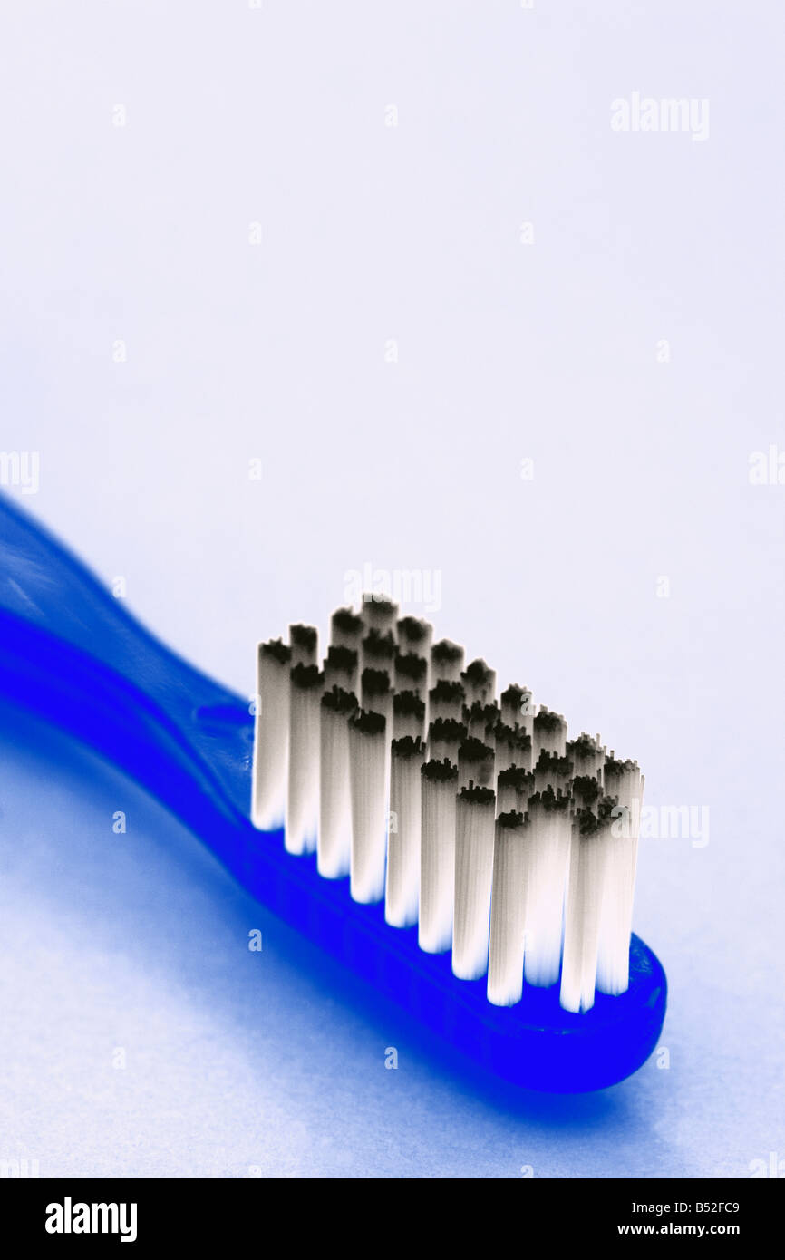 Toothbrush bristles close up Stock Photo - Alamy