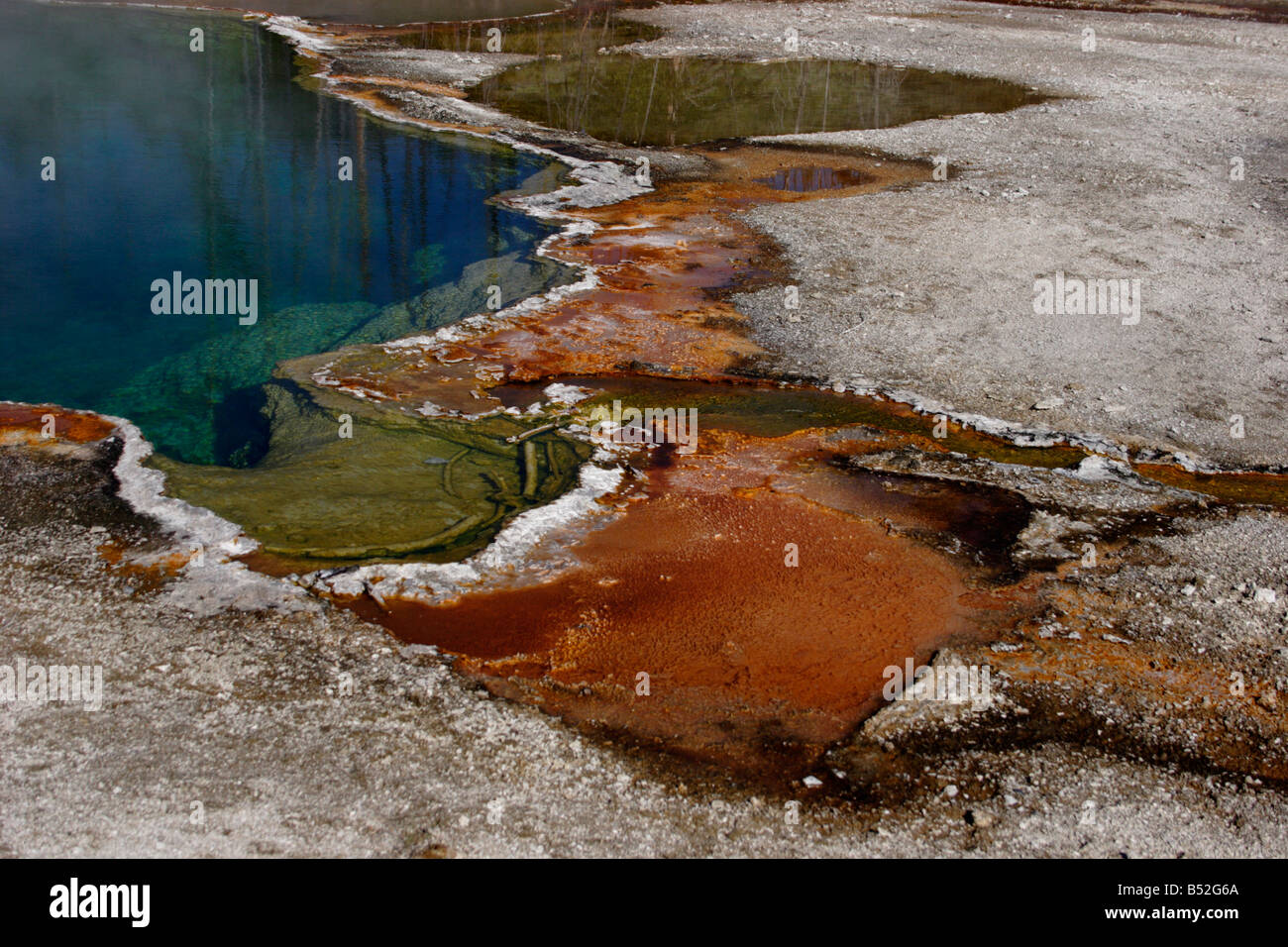 Edge of Abyss Pool West Thumb Geyser Basin showing geothermal ...