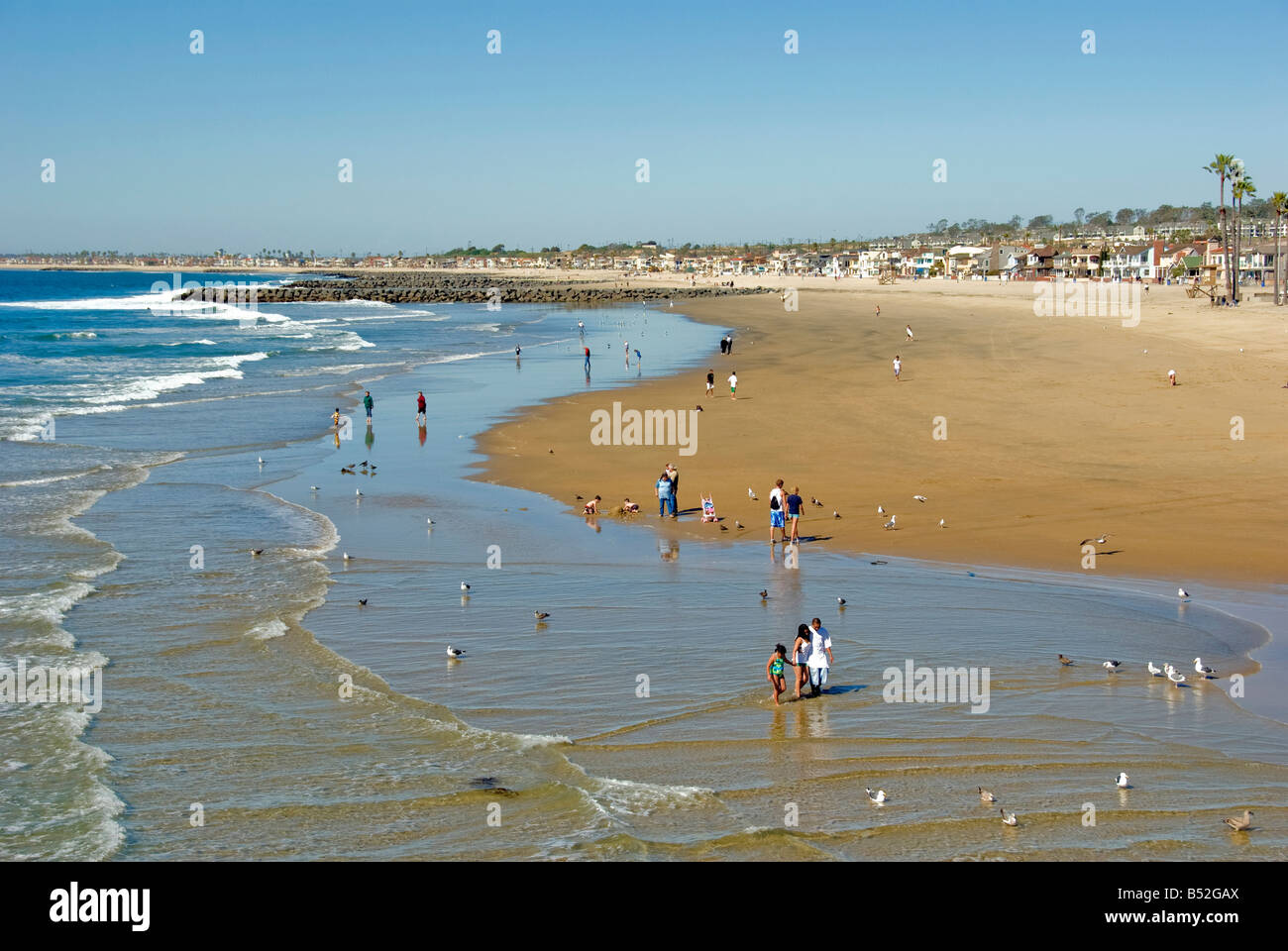 Balboa peninsula beach pier Newport Beach, Ca Stock Photo - Alamy
