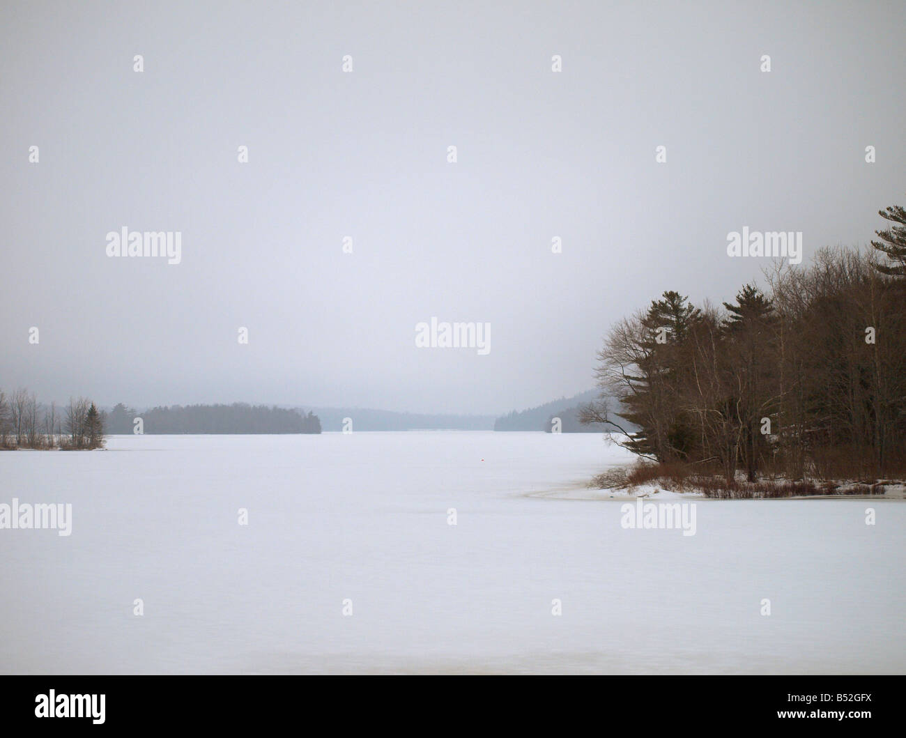 Third Lake in Winter Nova Scotia Stock Photo - Alamy