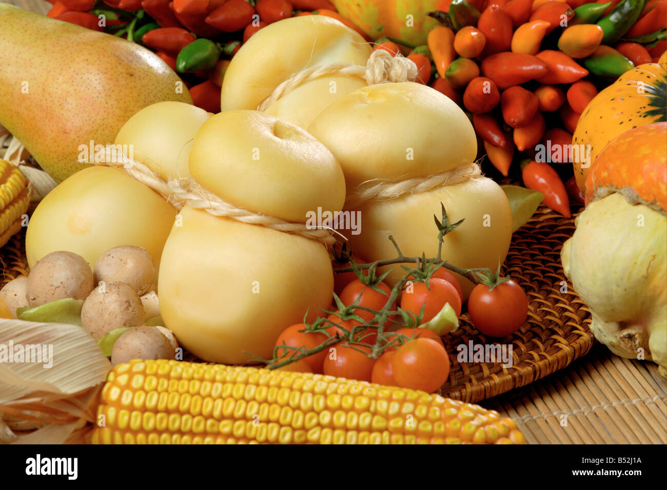 smoked scamorza cheese Stock Photo - Alamy