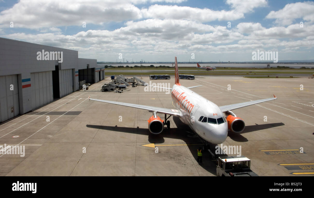 Easyjet aeroplane at John Lennon Airport Liverpool UK Stock Photo - Alamy