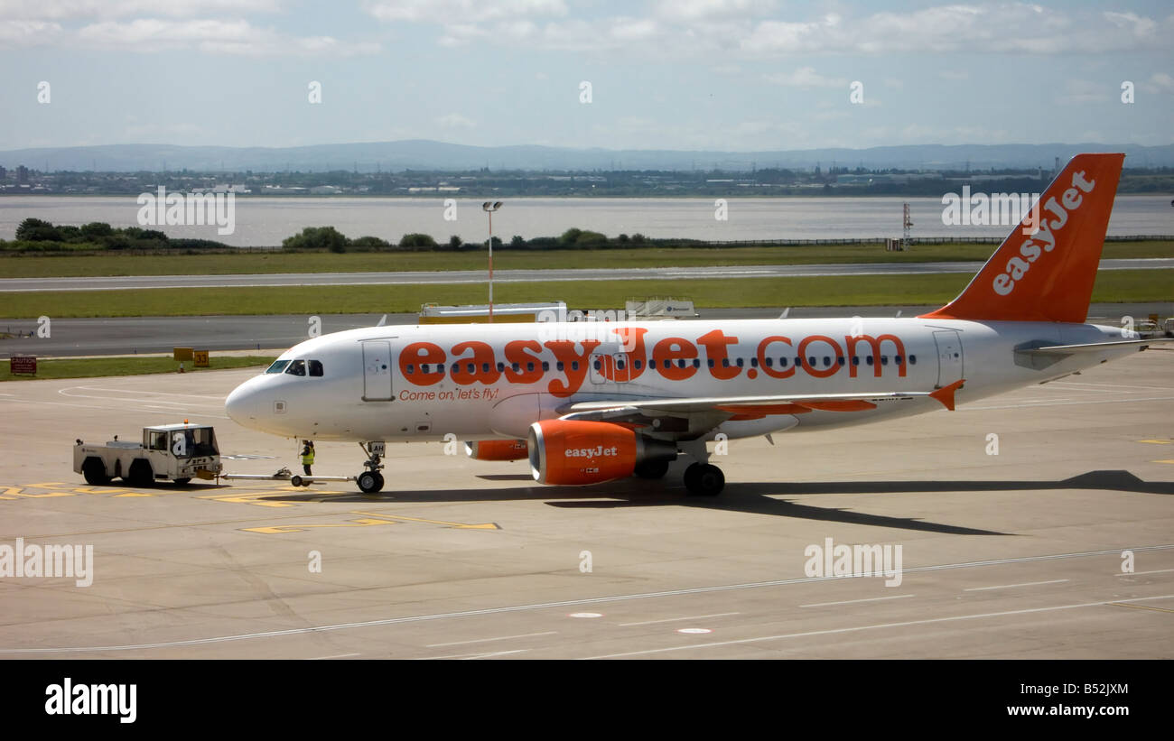 Easyjet aeroplane at John Lennon Airport Liverpool UK Stock Photo - Alamy