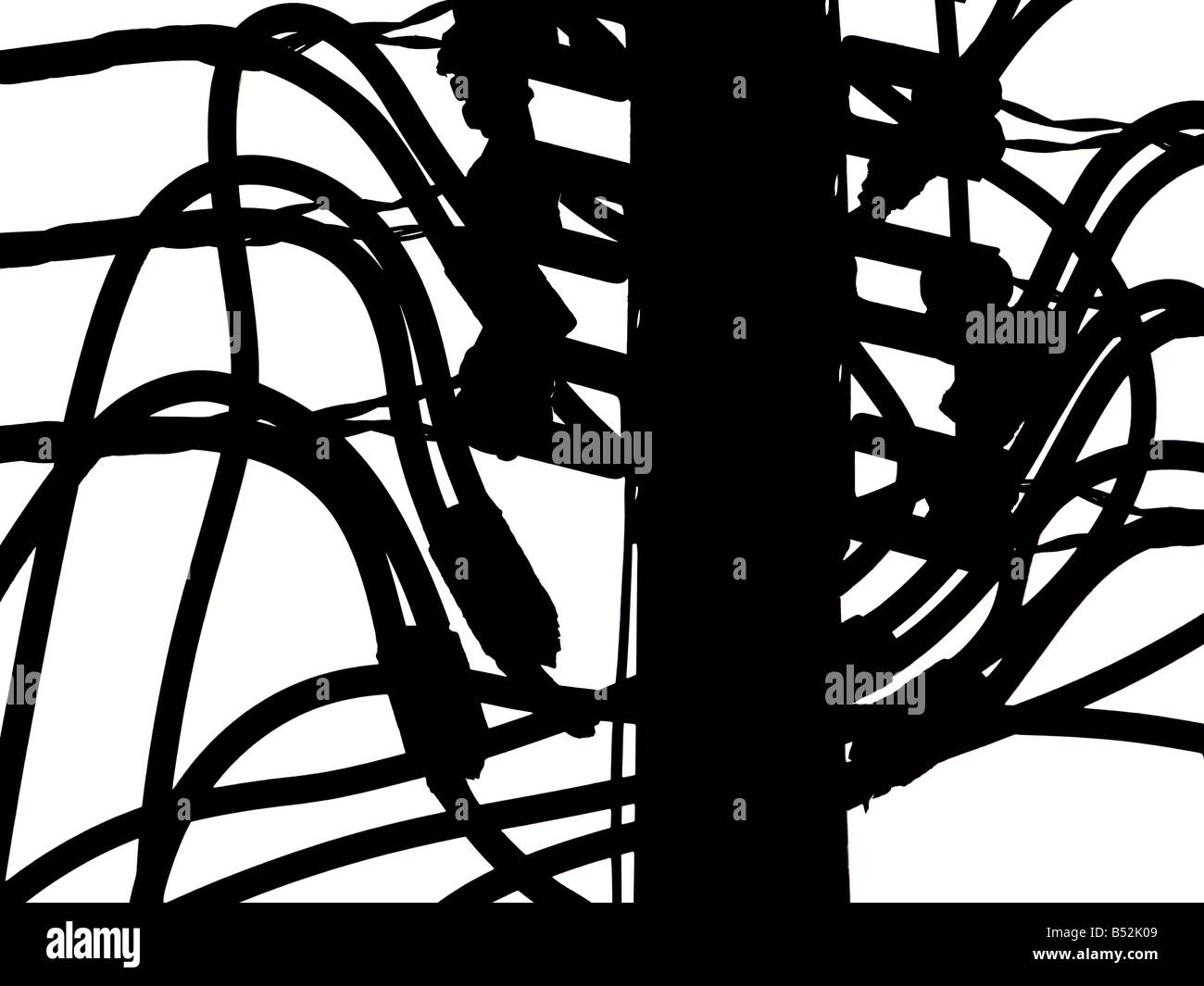 Horizontal cables Black and White Stock Photos & Images - Alamy