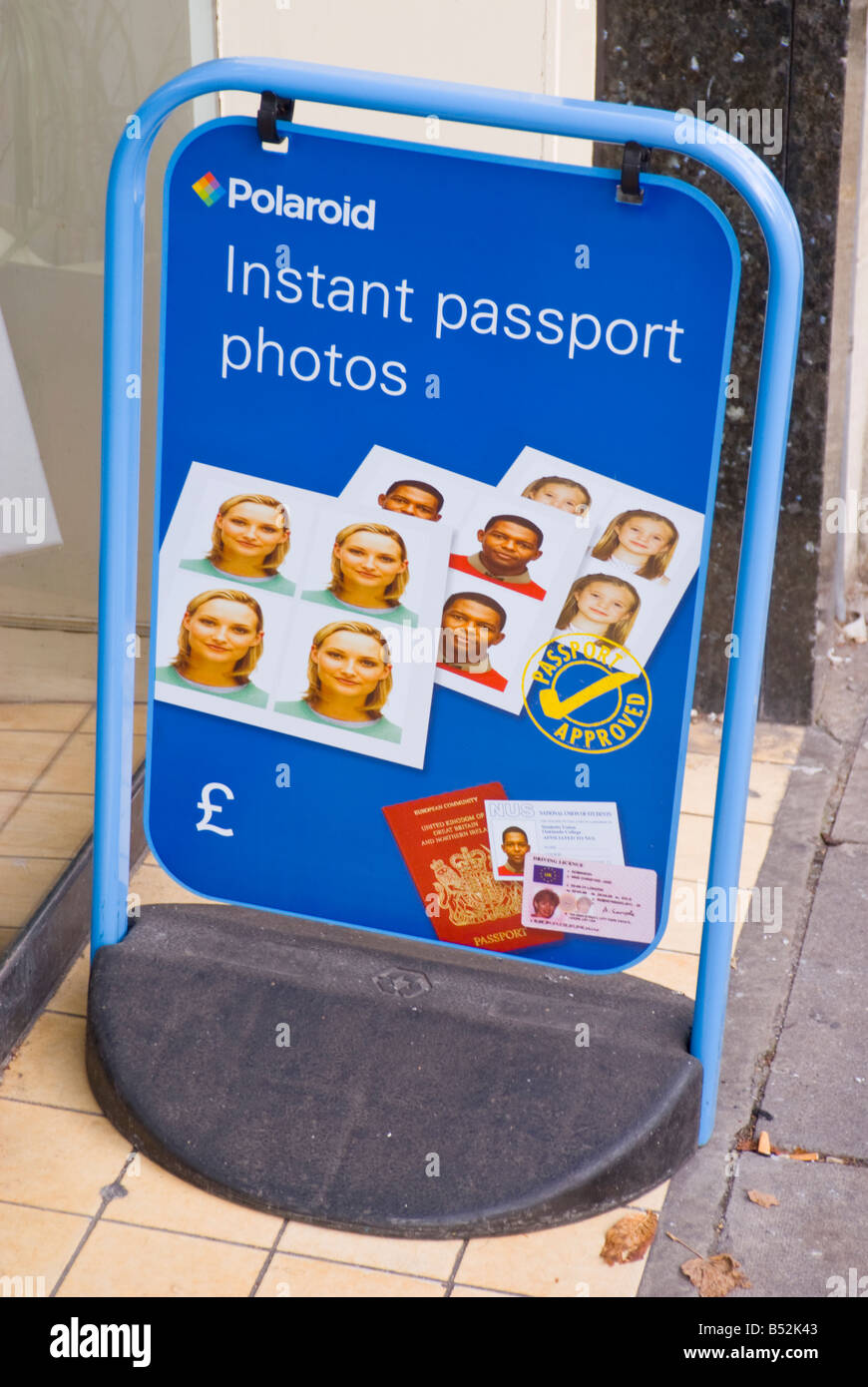 Sign advertising polaroid instant passport hi-res stock photography and ...
