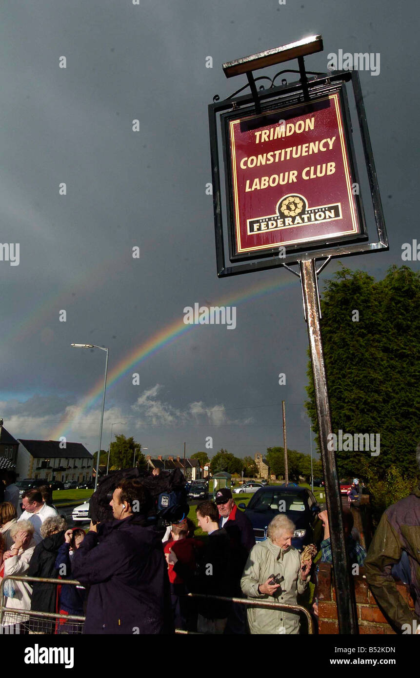Rainbow at Trimdon Labour Club. Picture PHIL SPENCER Stock Photo - Alamy