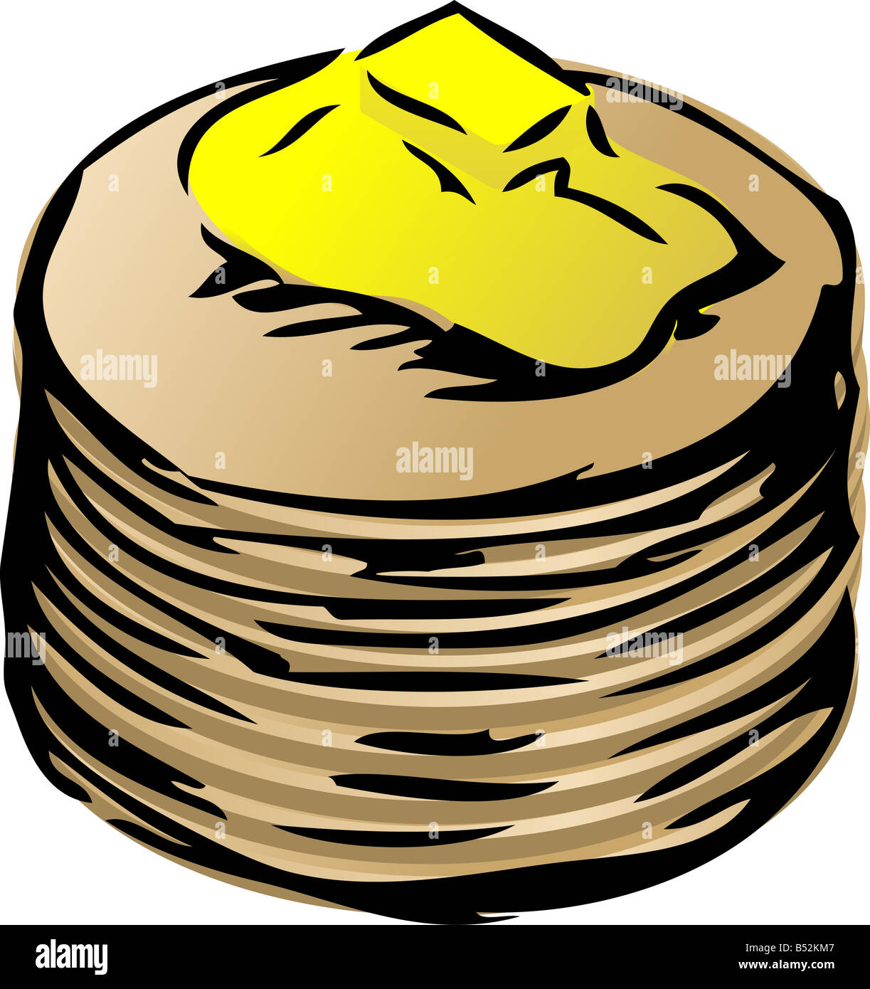 Stack of pancakes isometric 3d illustration lineart sketch hand drawn ...