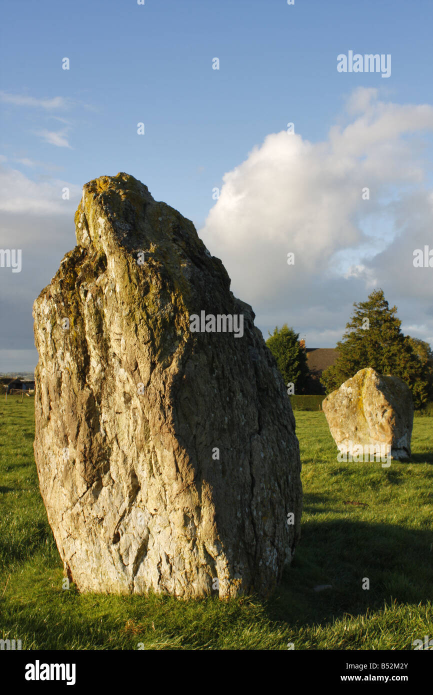 Stones in the ancient stone circle known as Long Meg and her Daughters ...