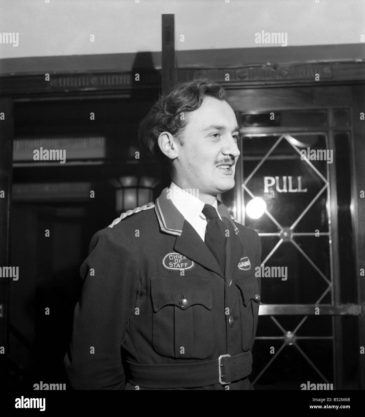 Commissionaires (out of work actor) and actresses. November 1952 C5787 ...