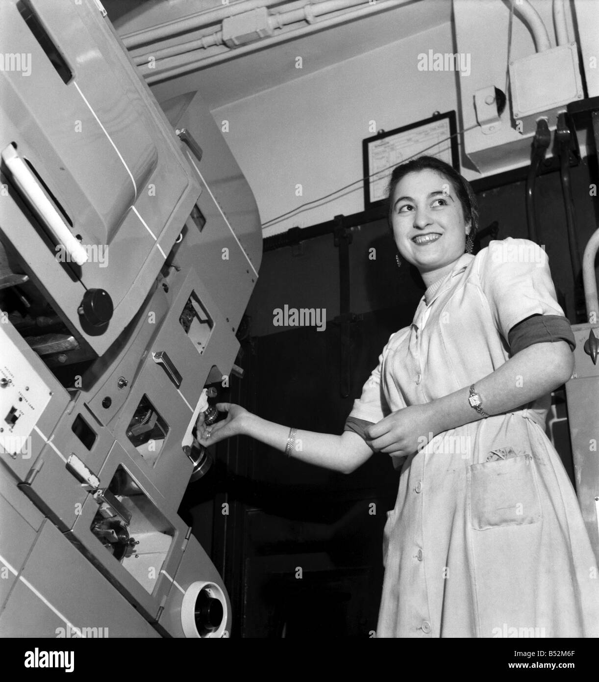 Commissionaires (out of work actor) and actresses. November 1952 C5787 ...