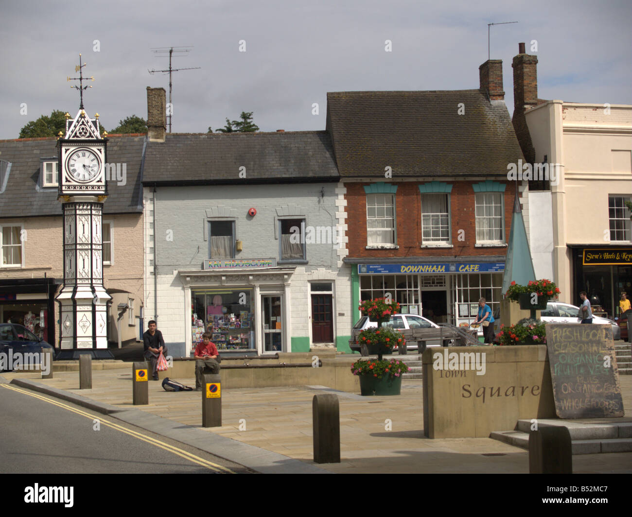 market square clock downham market norfolk the fens england uk europe ...