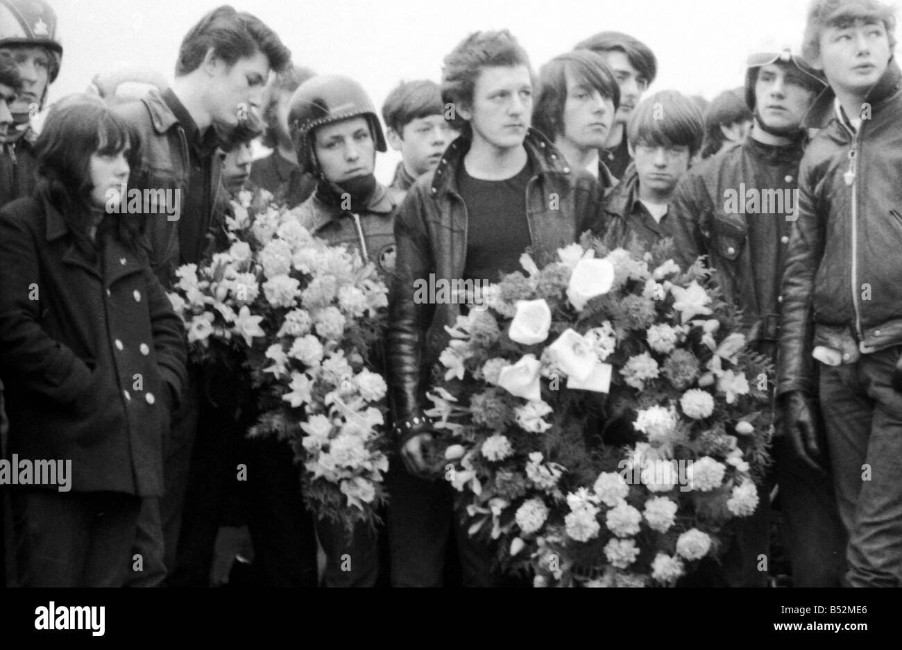 Ton Up Boys Funeral:;The mourning dress was black leather.;Motorcycles ...