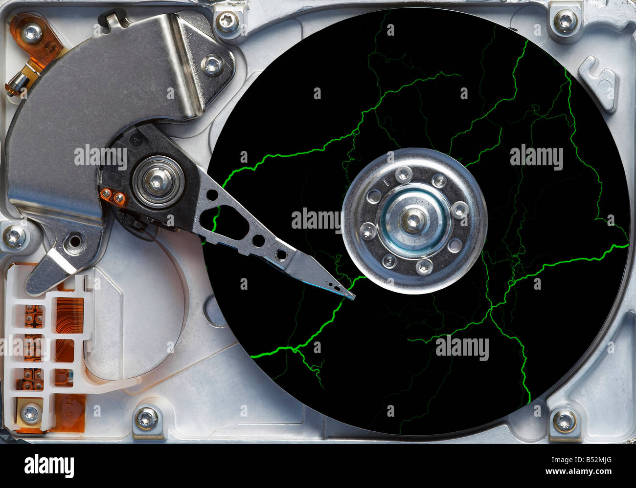 storm on the hard disc - fault - failure Stock Photo - Alamy