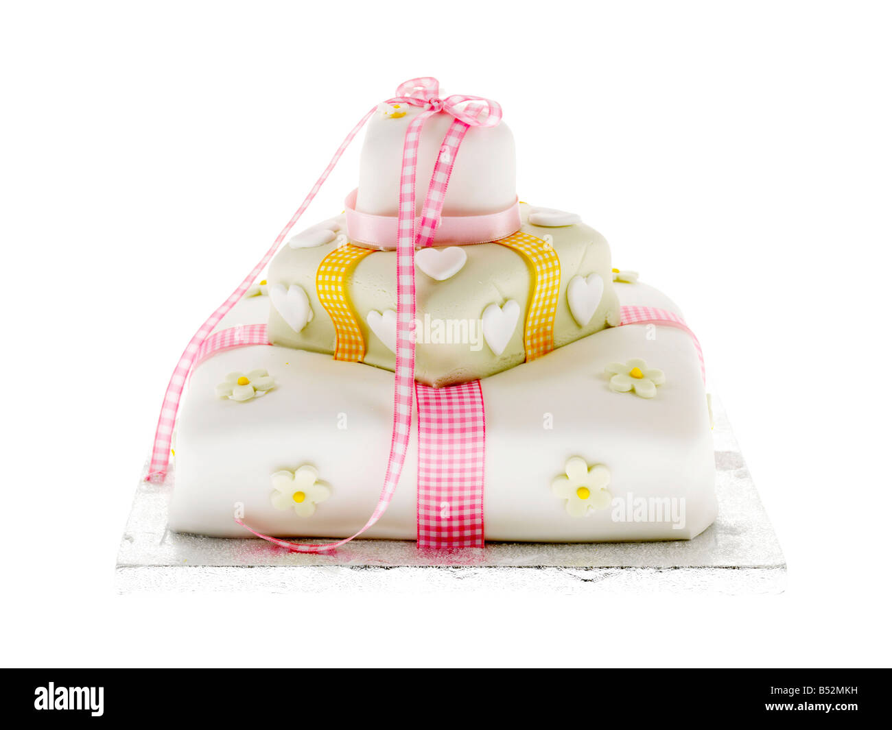 Happy birthday ribbon cake Cut Out Stock Images & Pictures - Alamy