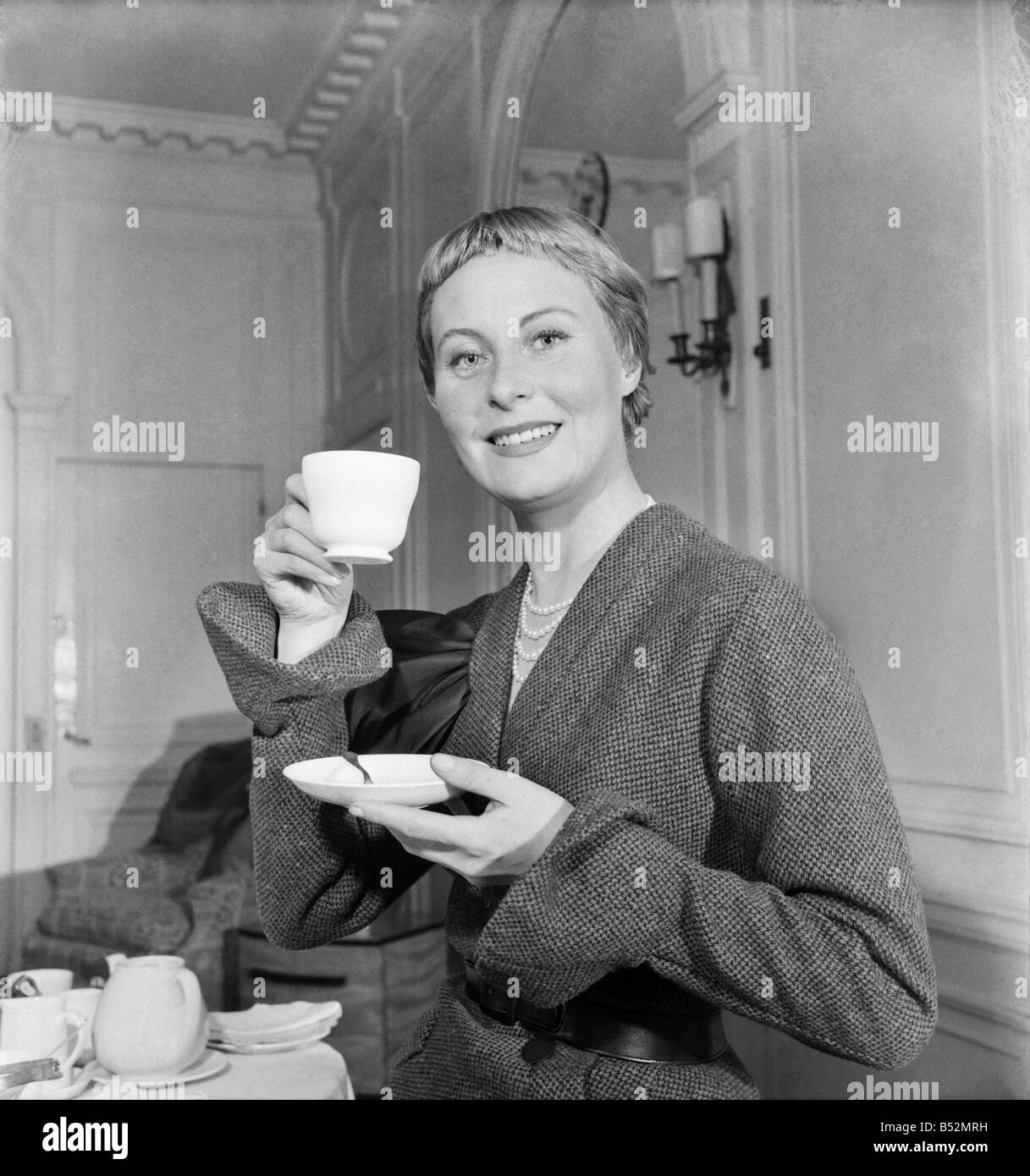 Michele Morgan, famous French film star arrived in London today to be ...