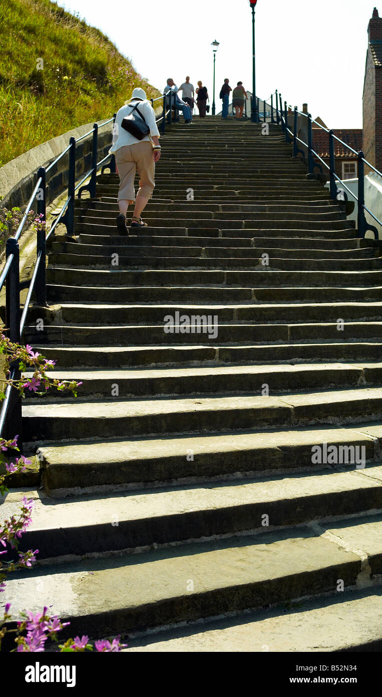On Church Stairs, Whitby, Leading to the Abbey Stock Photo - Alamy