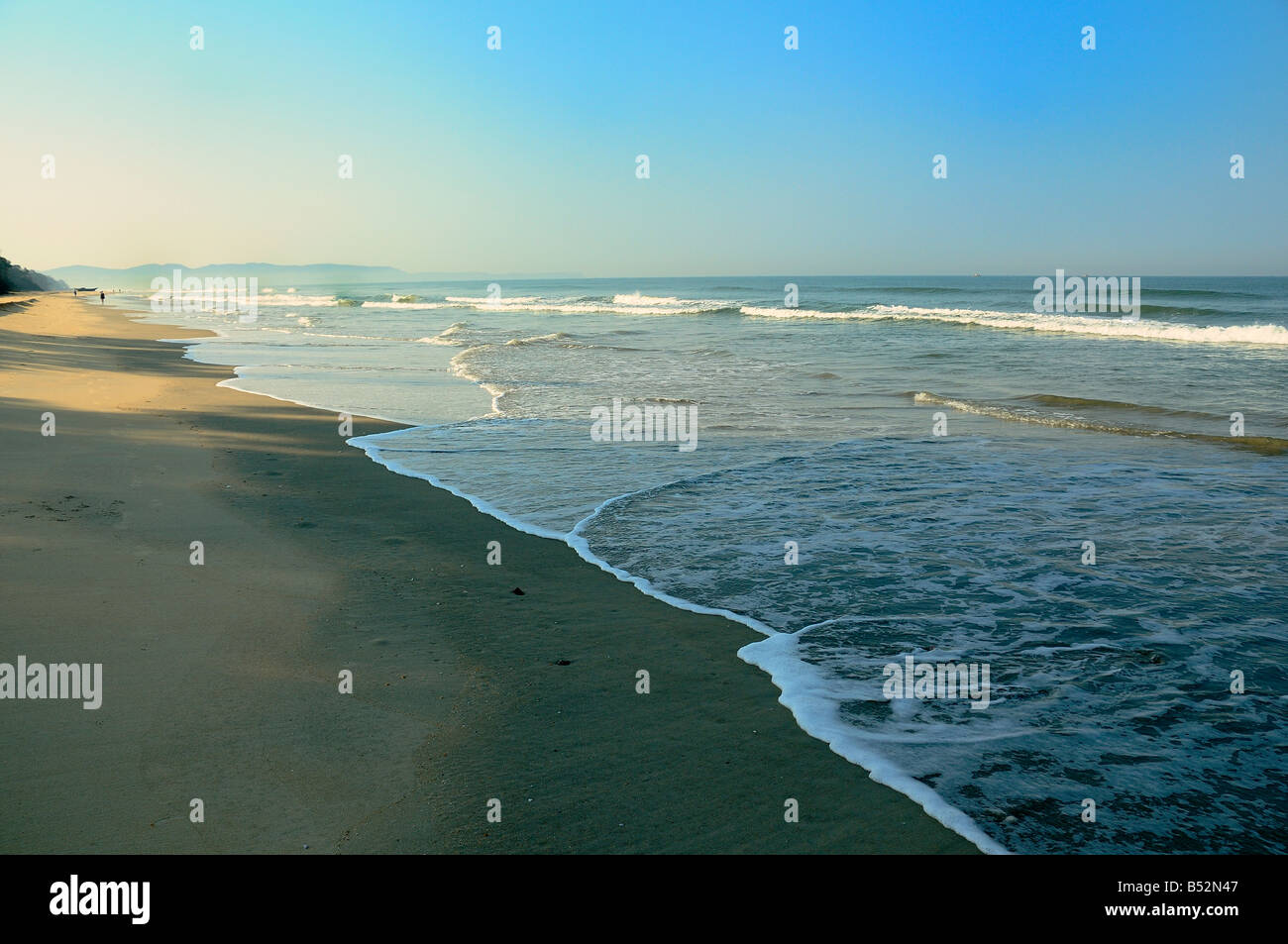 Tranquility at Cavelossim Beach at dawn in South Goa India Stock Photo ...