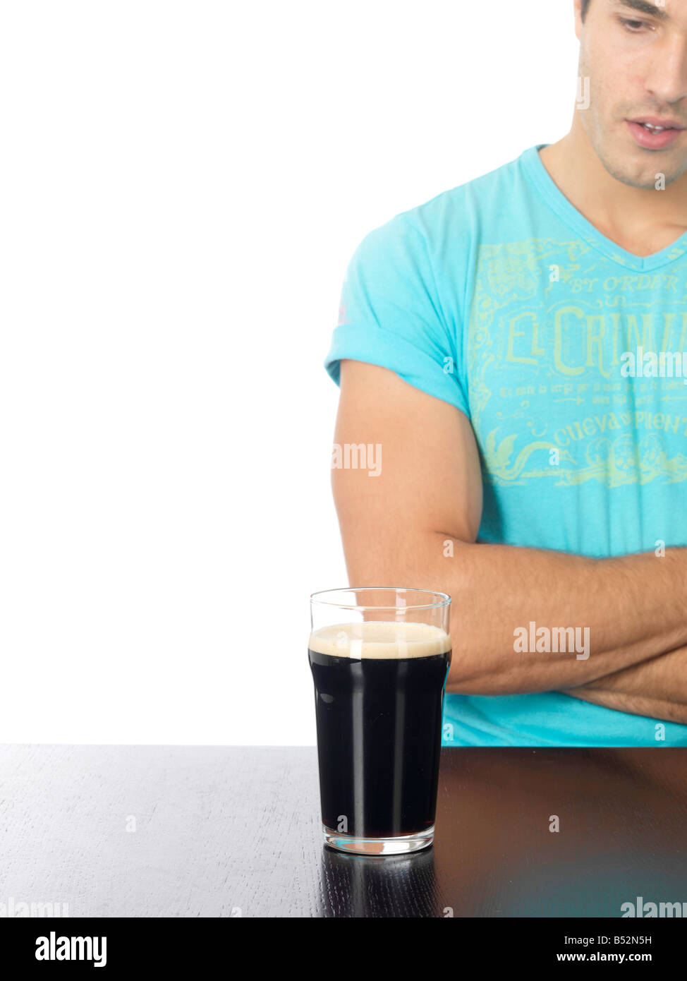 Young Man With Beer Model Released Stock Photo - Alamy