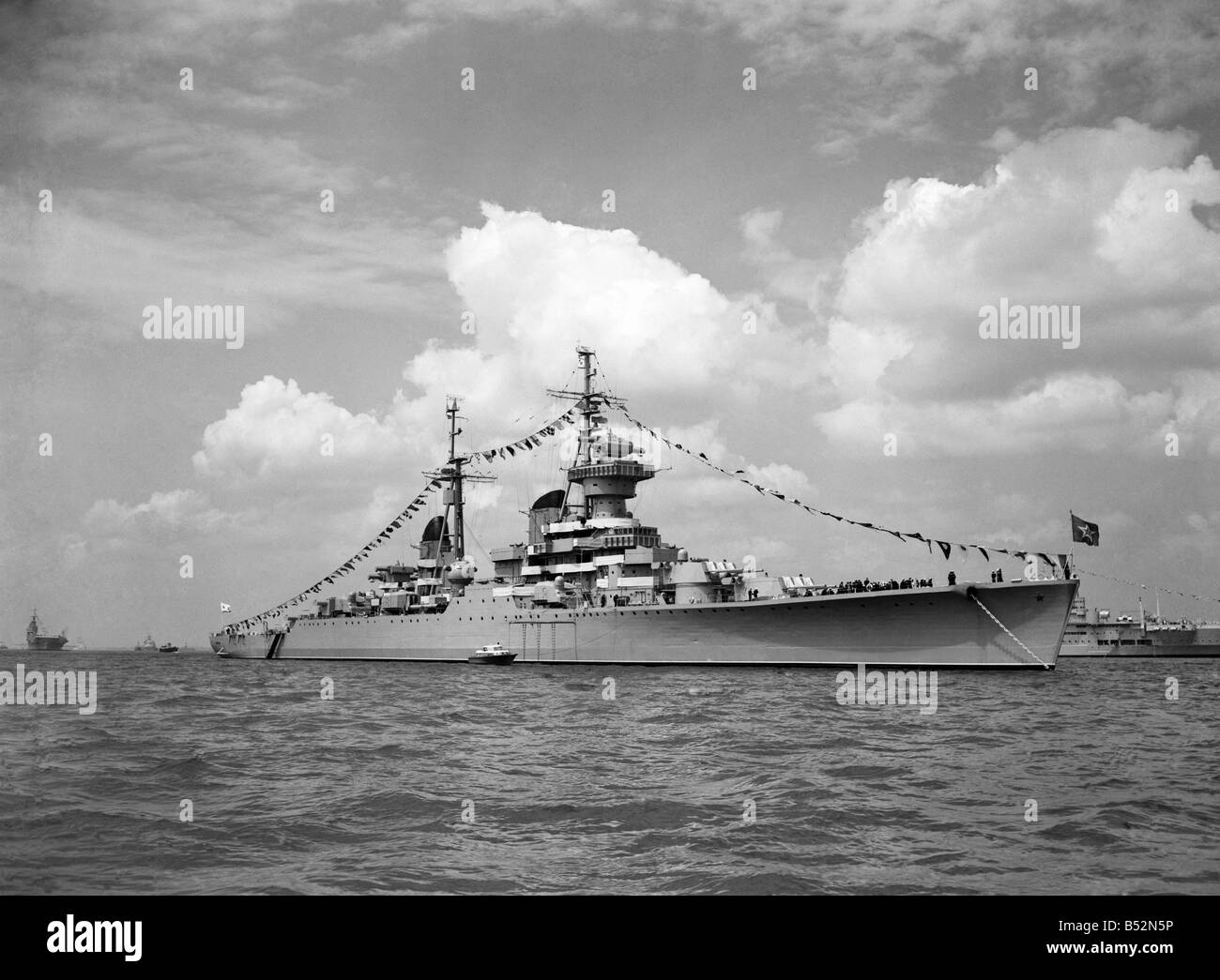 Russian Battleship, Sverdlov Stock Photo - Alamy