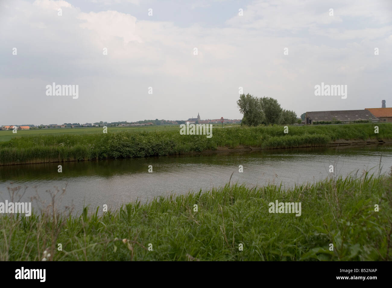 View from The First World War Belgian Trenches of Death of the Yser ...