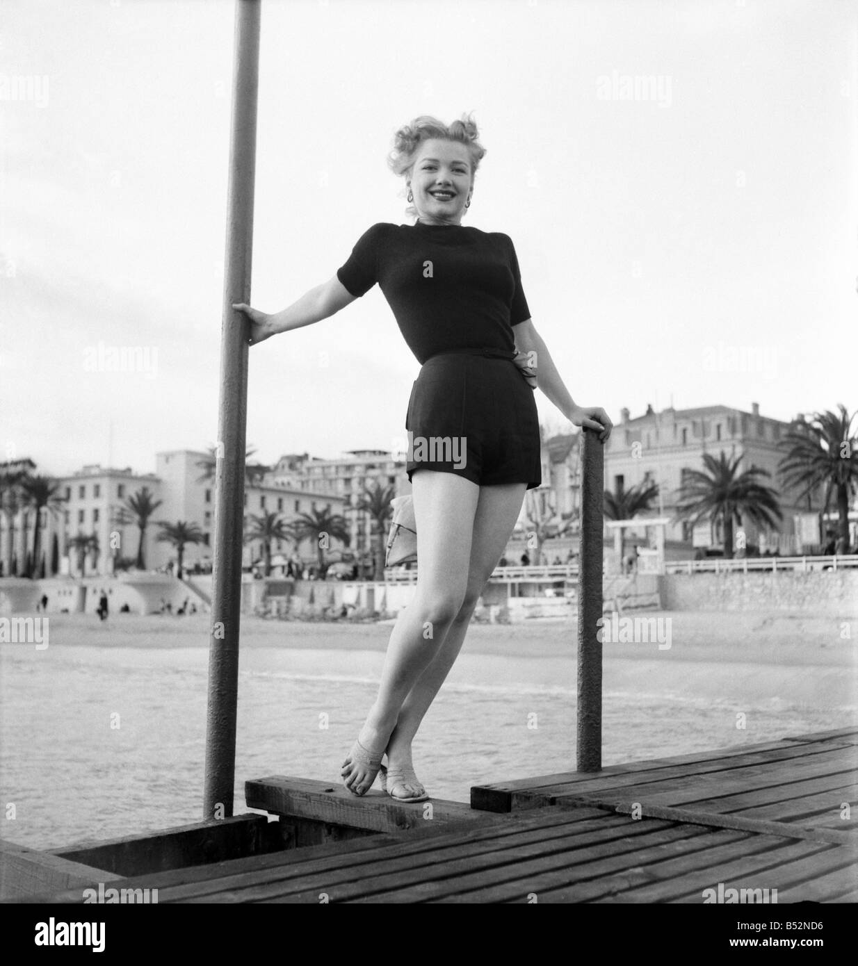 Cannes Film Festival 1953. Actress Ann Baxter. D3118-053 Stock Photo ...