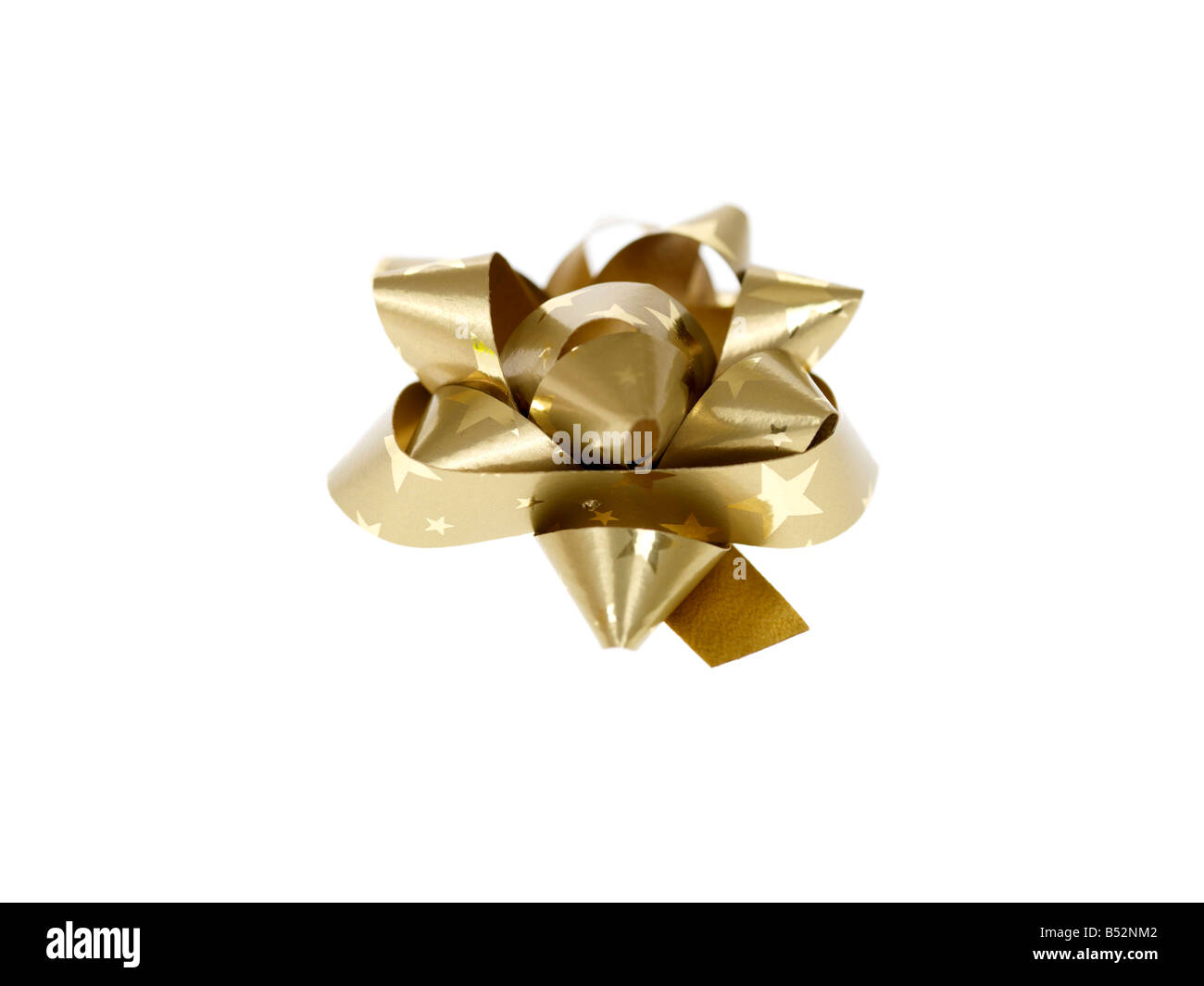 Gold bow ribbons Cut Out Stock Images & Pictures - Alamy