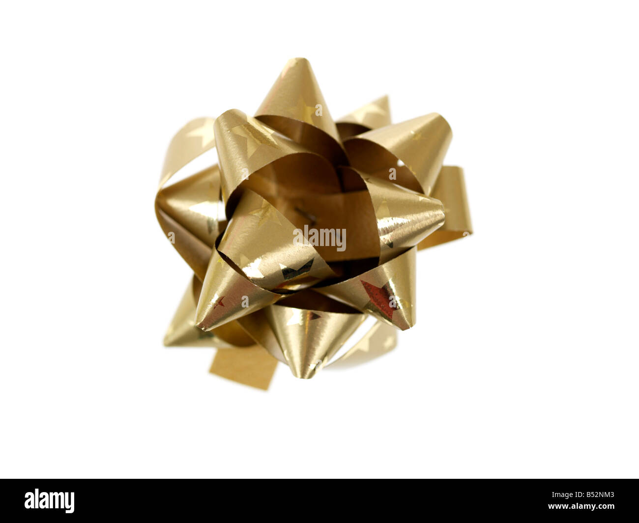 Gold ribbons bow Cut Out Stock Images & Pictures - Alamy