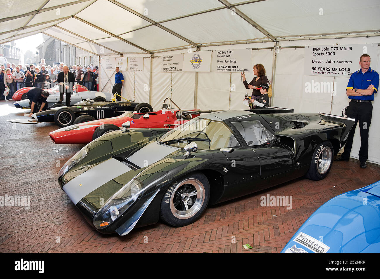John Surtees and Eric Broadley Lola T70 Chevrolet Stock Photo - Alamy