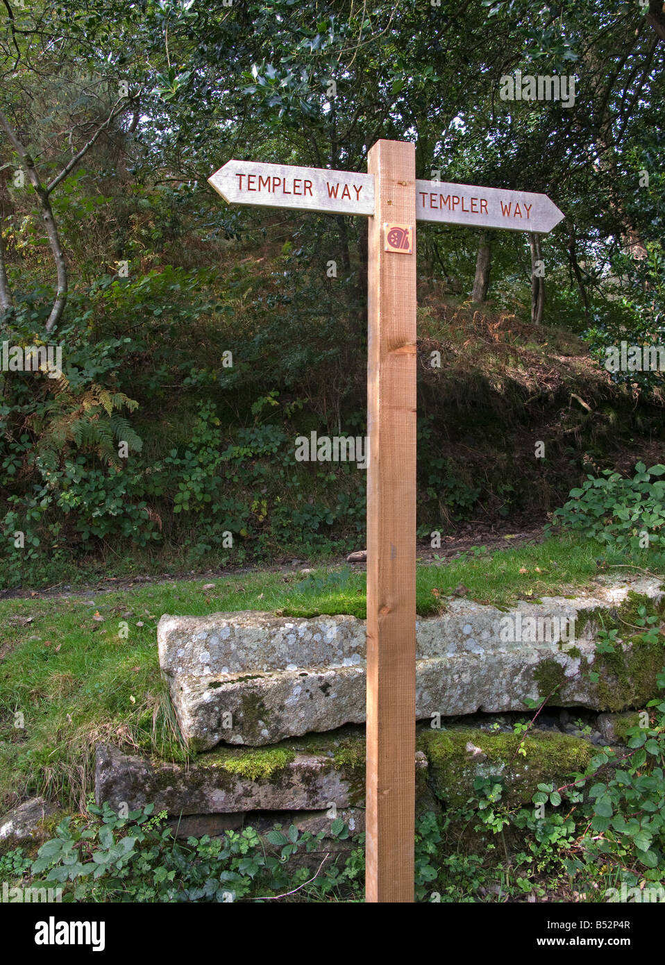 Templer Way Signpost, Dartmoor, UK Stock Photo - Alamy