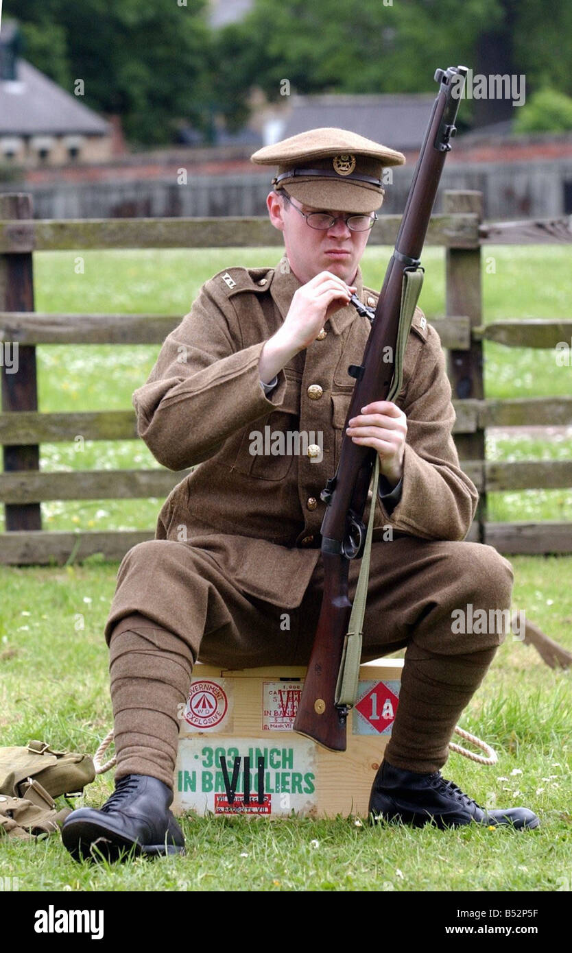 Private Andrew McConnell from the Great War Society at a Beamish Museum ...