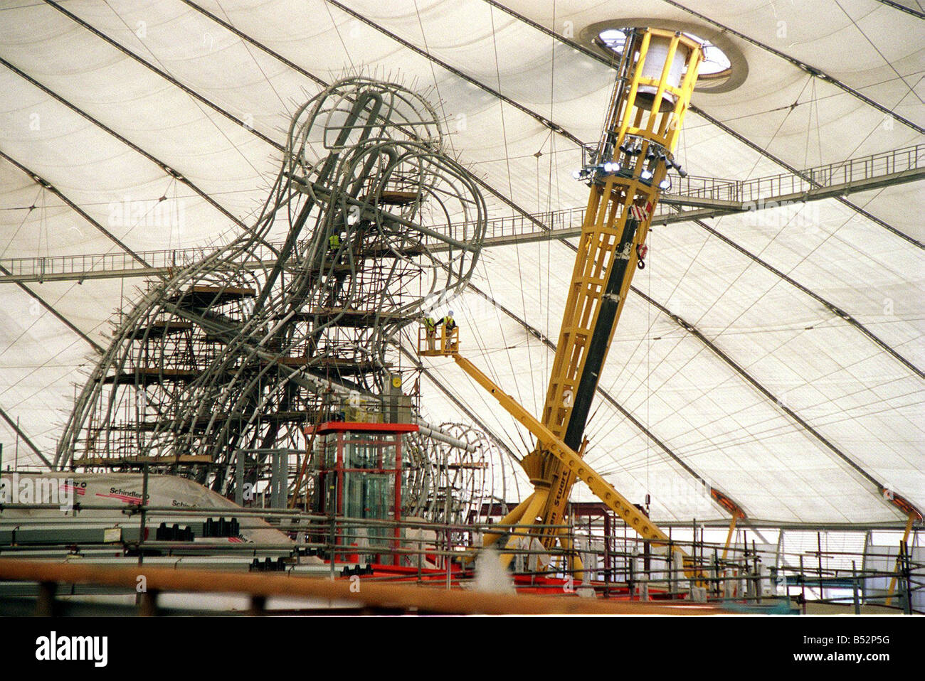 Millennium Dome construction site Stock Photo - Alamy