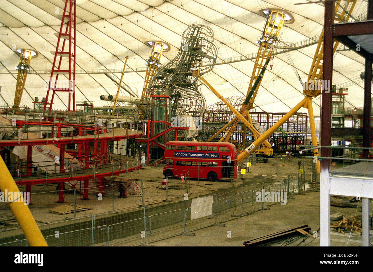 Millennium Dome construction site Stock Photo - Alamy