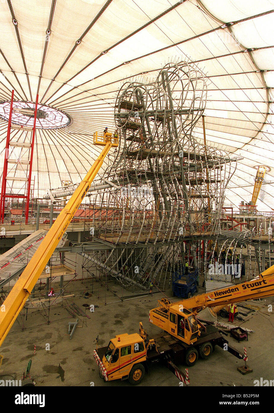 Millennium Dome construction site Stock Photo, Royalty Free Image ...