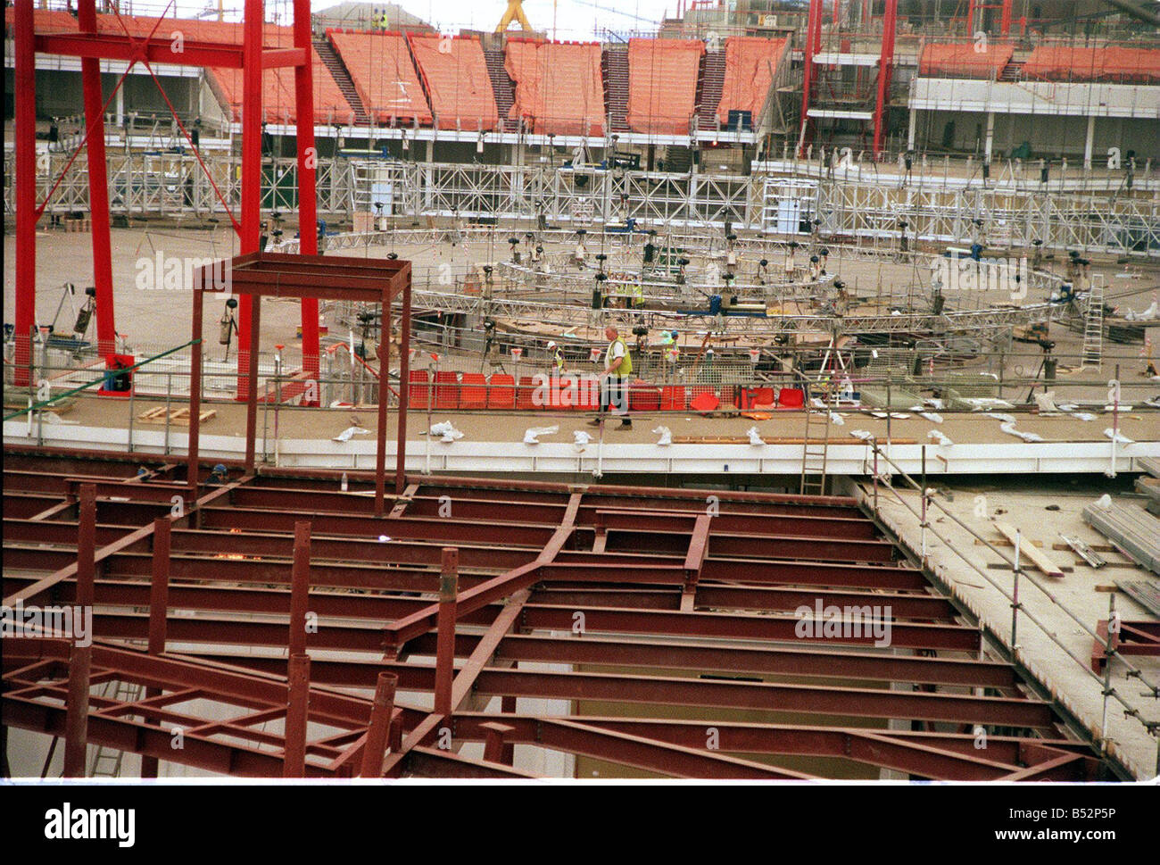 Millennium Dome construction site Stock Photo - Alamy