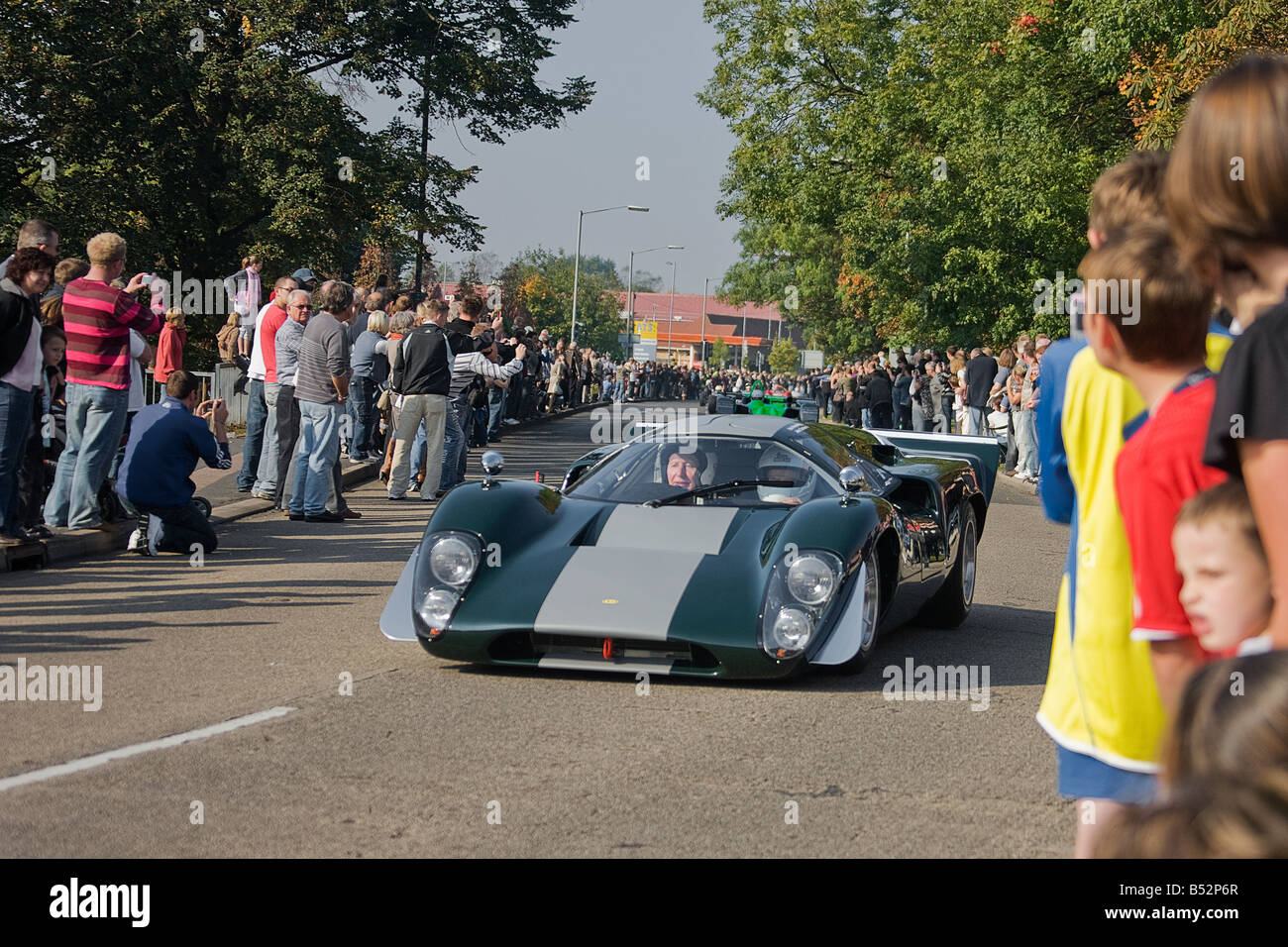 John Surtees and Eric Broadley Lola T70 Chevrolet Stock Photo - Alamy