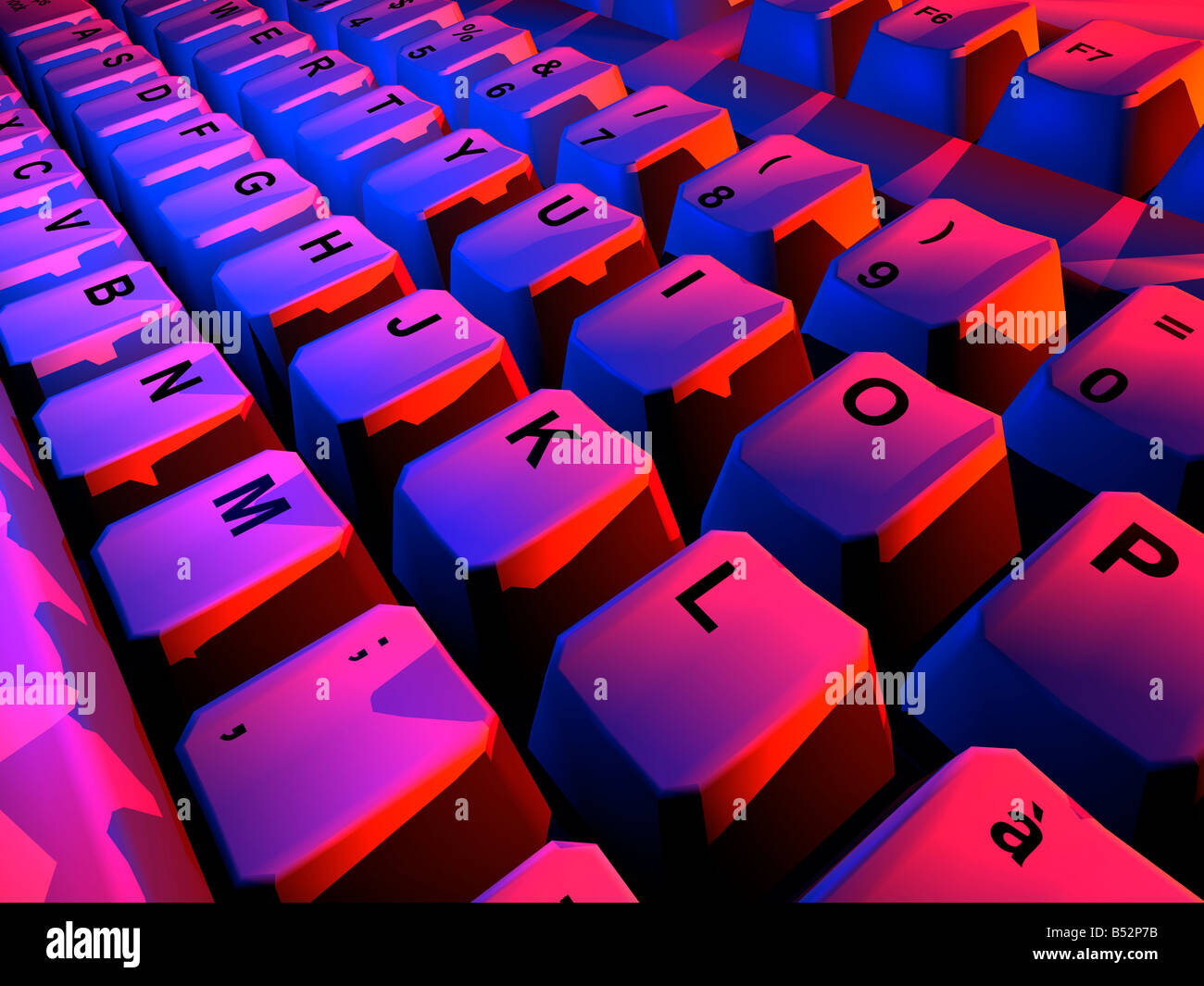 Detail of keys on keyboard Stock Photo - Alamy