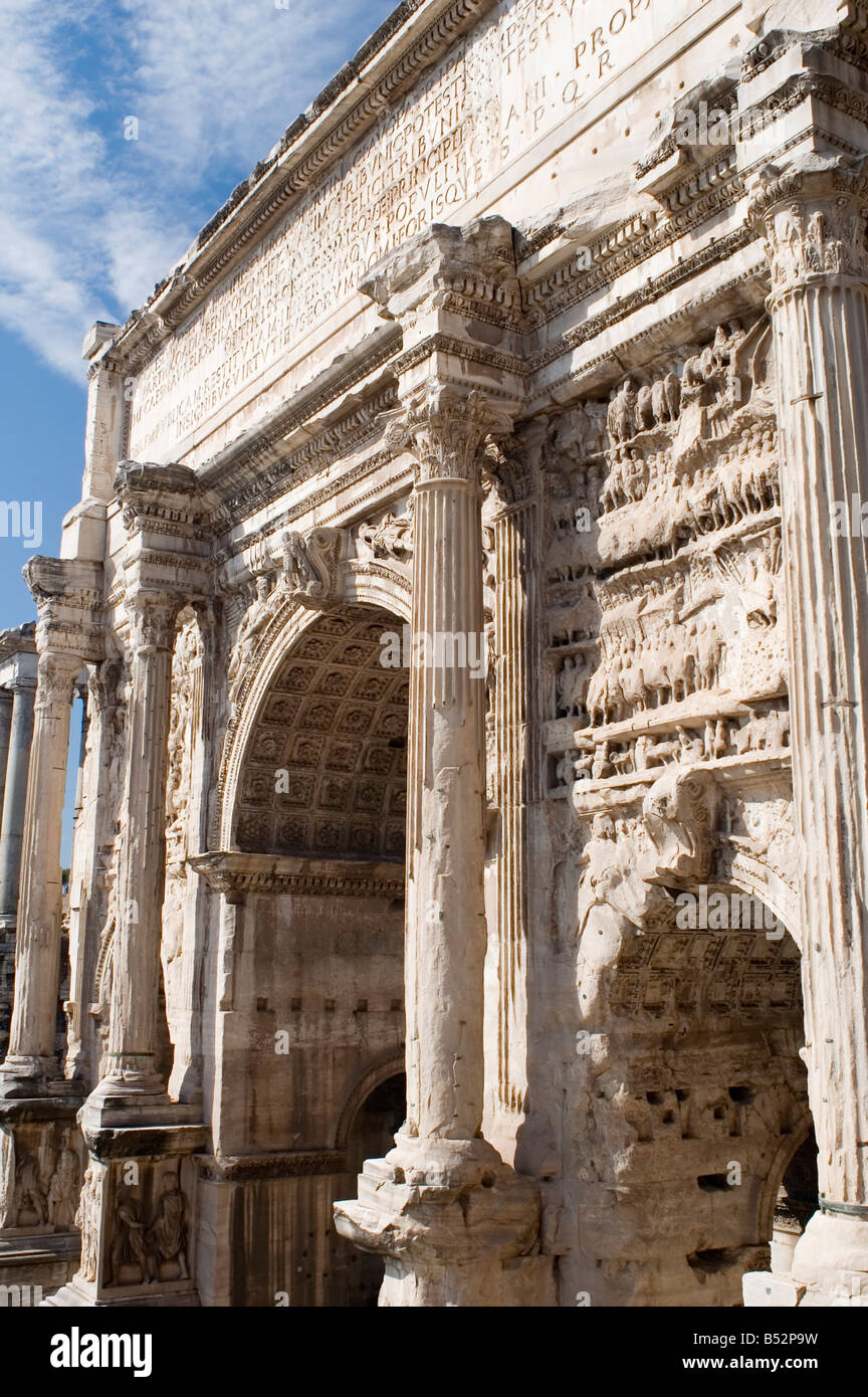 Italy Older stone arch on roman forum Stock Photo - Alamy