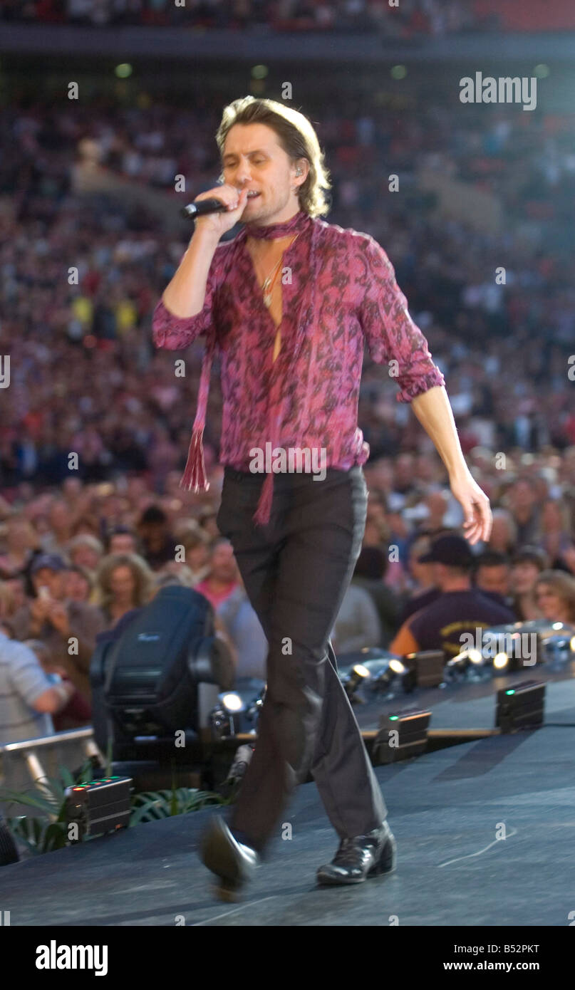 The Princess Diana Memorial concert at wembley stadium today. Mark owen ...