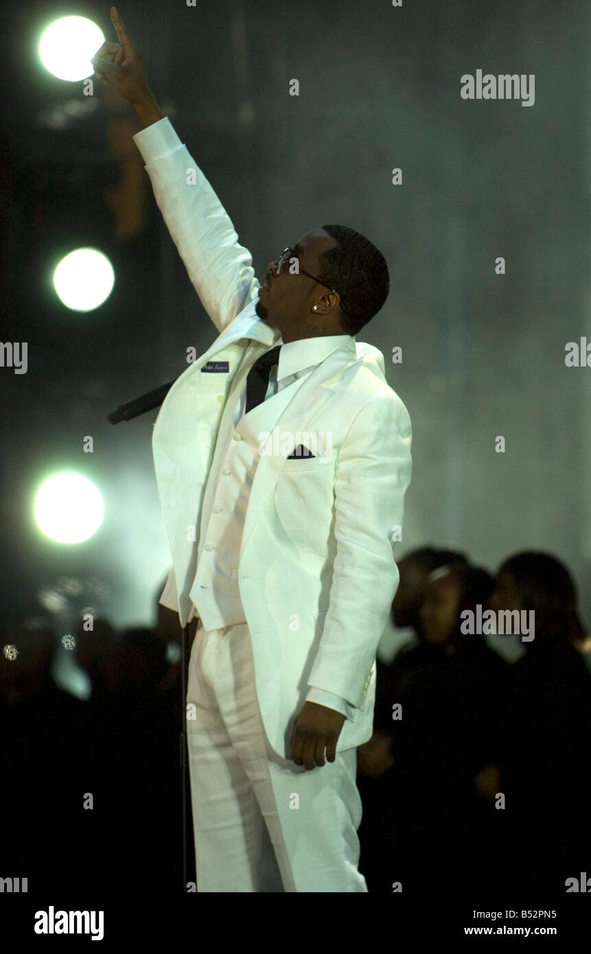 The Princess Diana Memorial concert at wembley stadium today. P Diddy ...