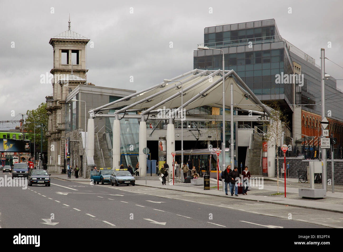 Luas Tram at Connolly railway Station Dublin Ireland Stock Photo - Alamy