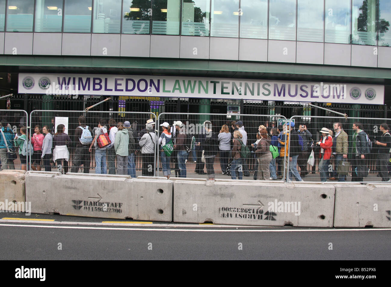 Concrete security blocks are erected at Wimbledon following the ...