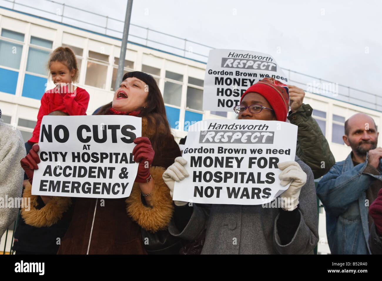 Hospital closure protest demonstration Stock Photo - Alamy