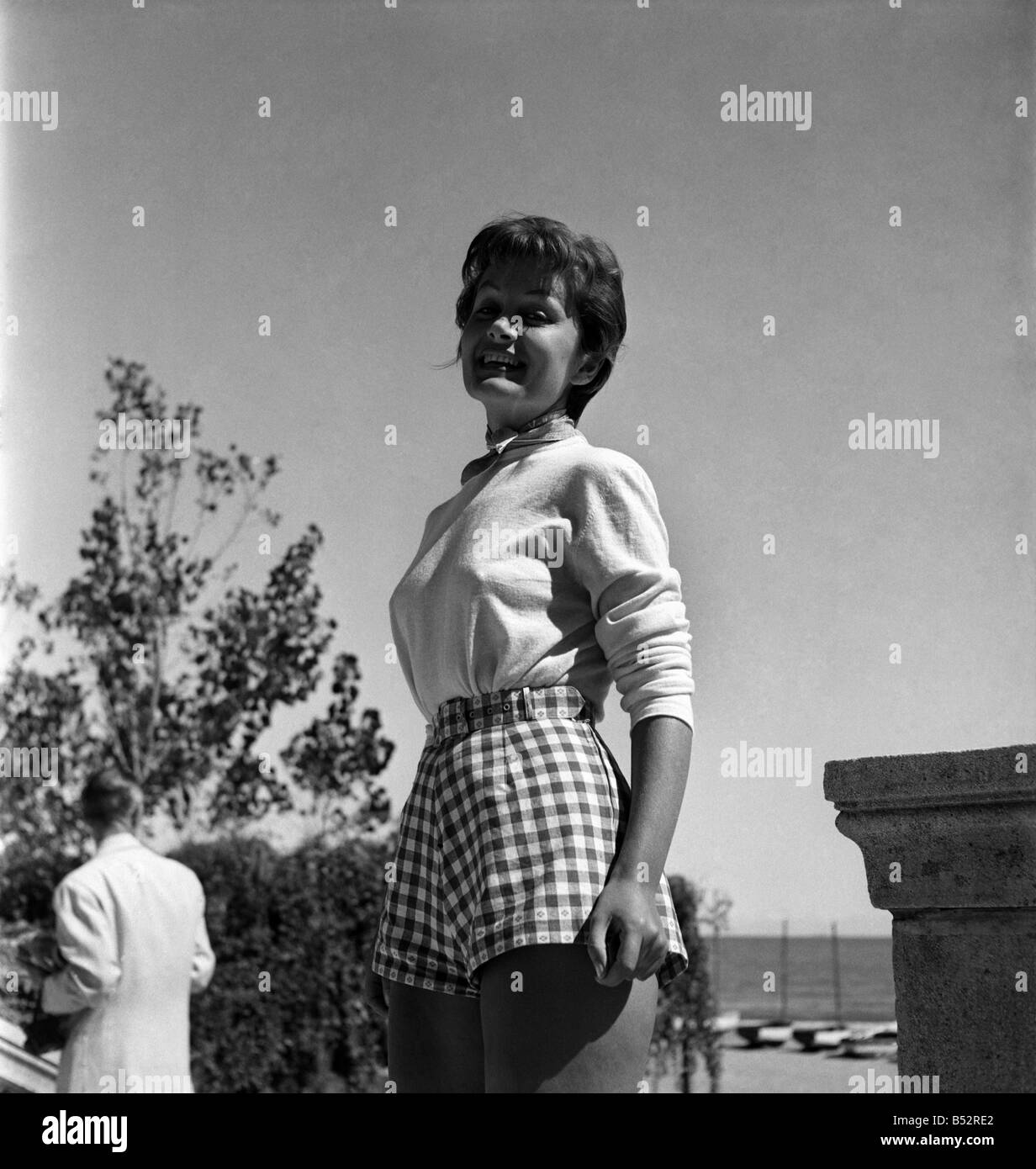 Actress in shorts Black and White Stock Photos & Images - Alamy