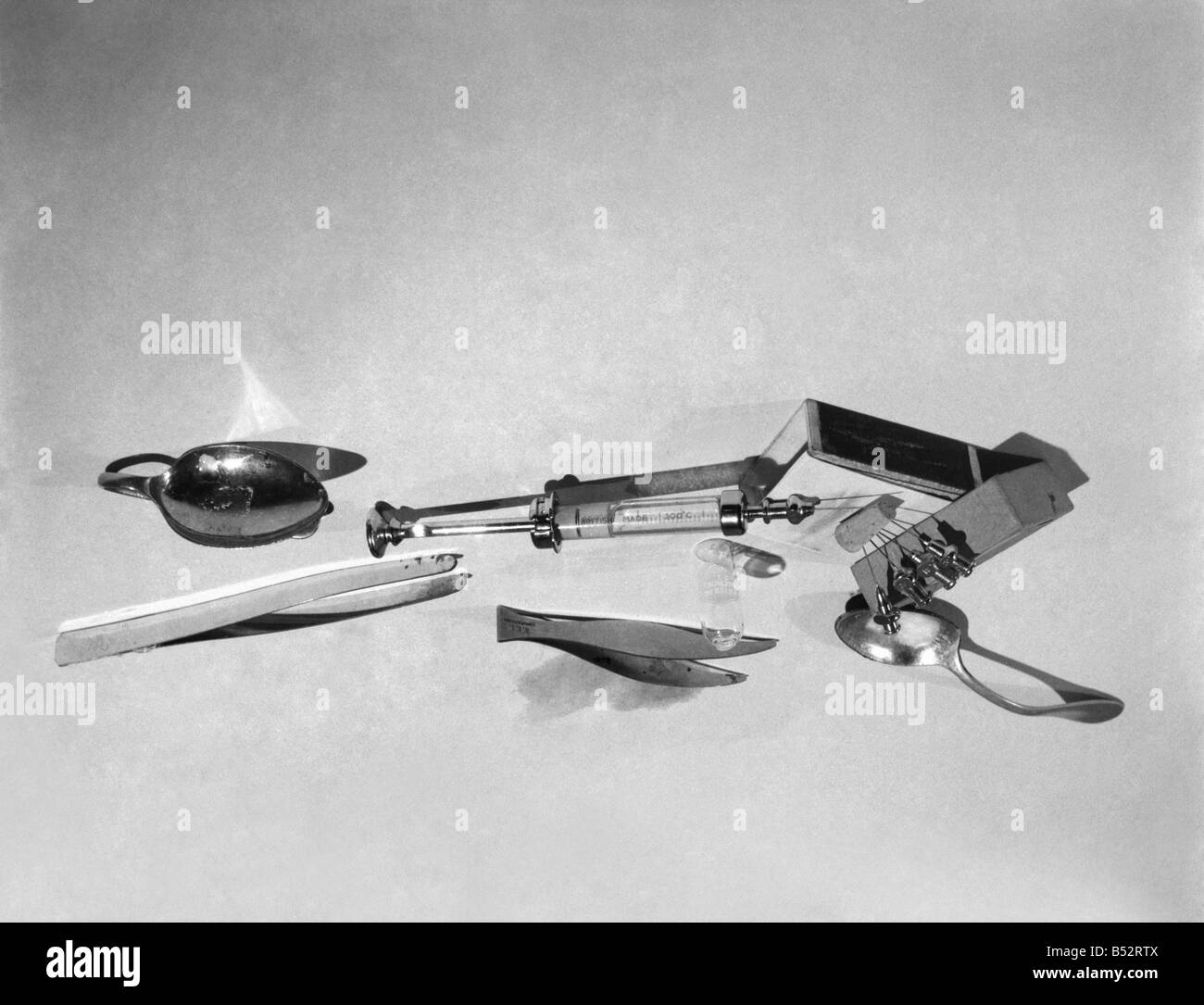 Drug Addict Story. Shooting Heroin. October 1952 C4923-002 Stock Photo ...